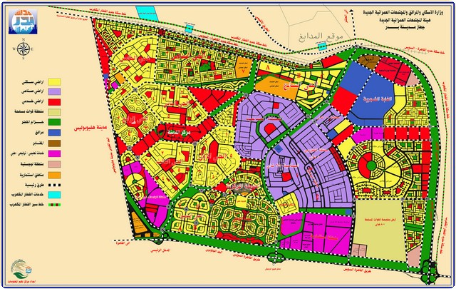 خريطة مدينة بدر الجديدة كاملة بمساحة 18,000 فدان - موقع أموالنا